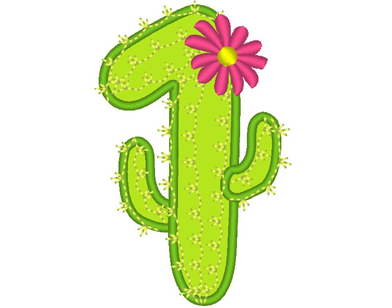 Cute Cactus Numbers Set Birthday Numbers Machine Embroidery - Etsy