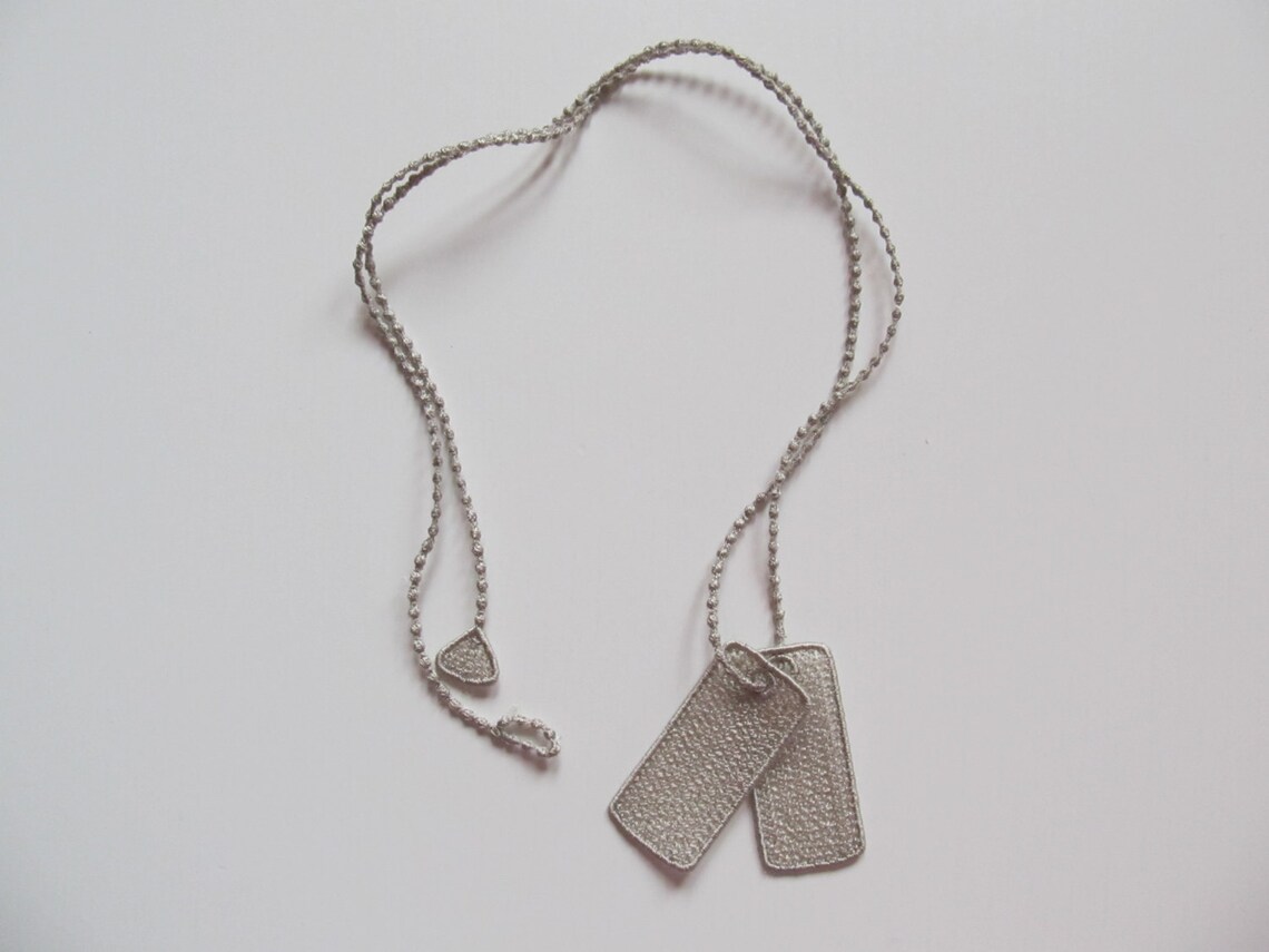 Army Dog Tags and Chain Silver Soldiers Army Style Metal Tag - Etsy