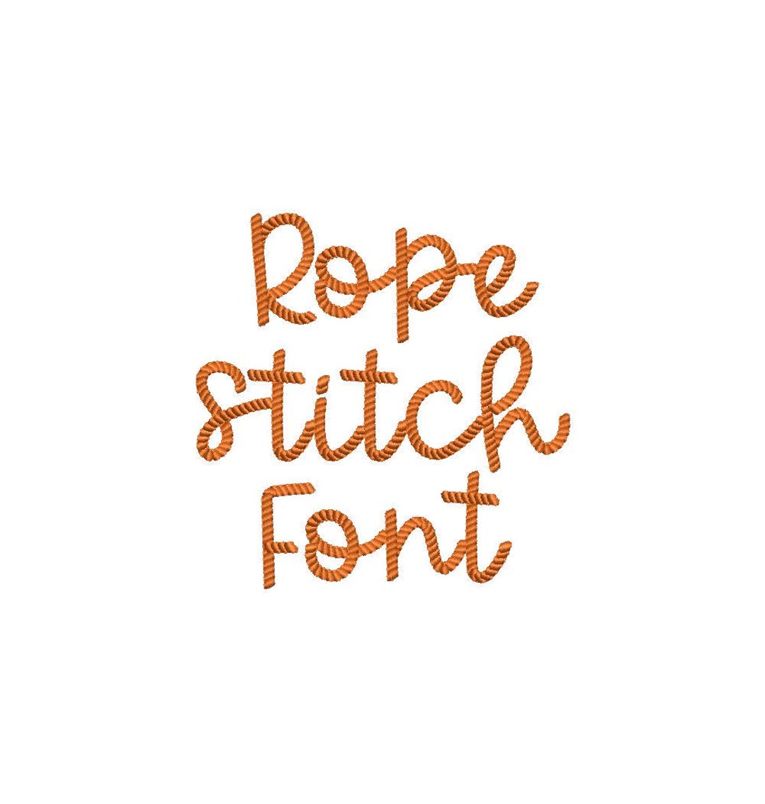 Rope Stitch FONT Machine Embroidery Designs Assorted Mini Sizes 1 to 3 ...