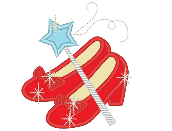 Ruby Red Slippers Embroidery Applique Designs 4x4 5x7 6x10 - Etsy