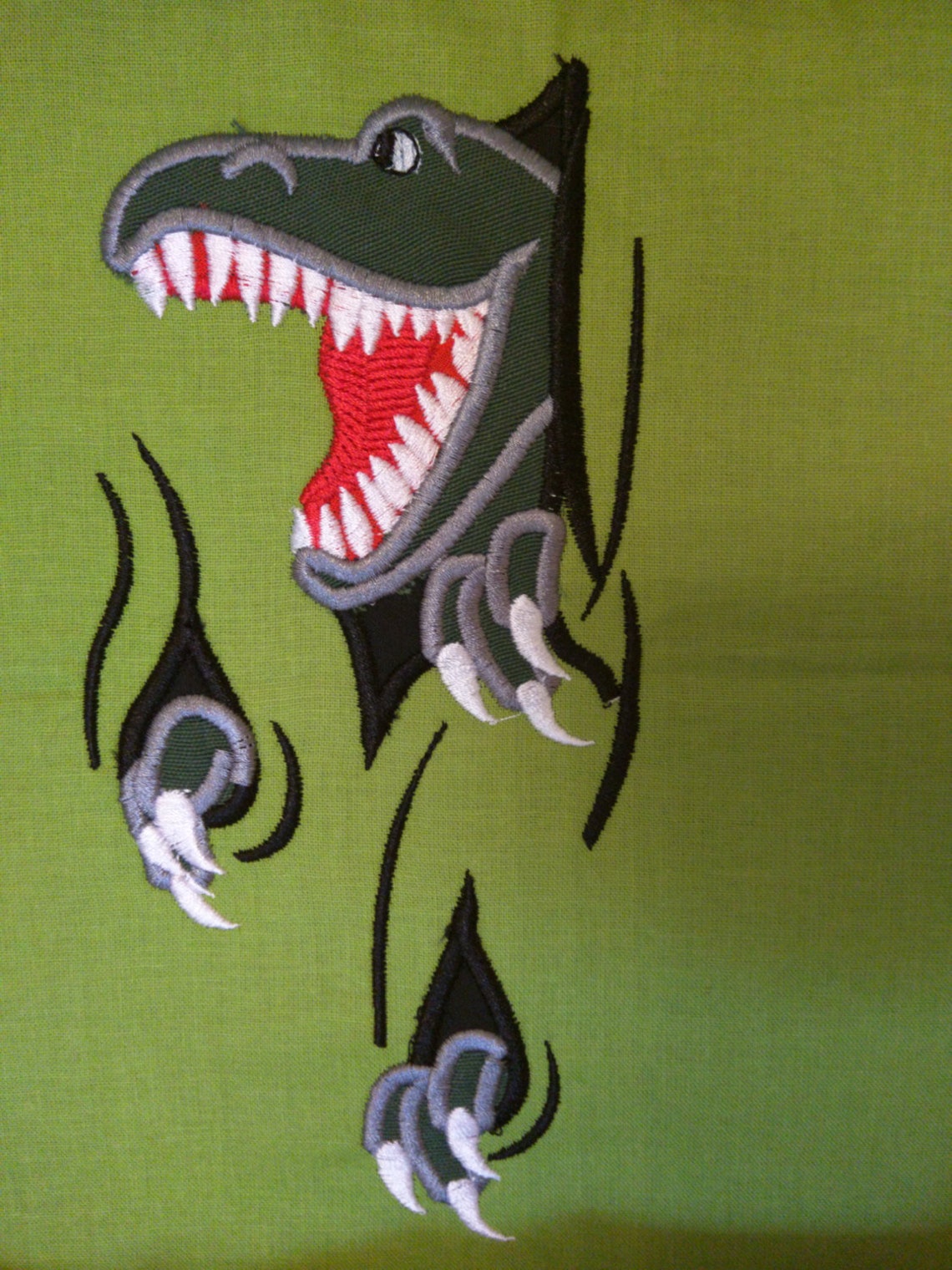 Front and Back of T-rex Dinosaur 2 Pcs Machine Embroidery - Etsy