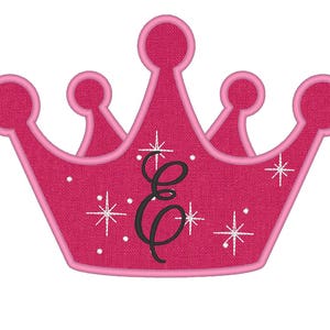 Cute Princess Birthday Crown Applique Sparkle Diadem Machine Embroidery ...