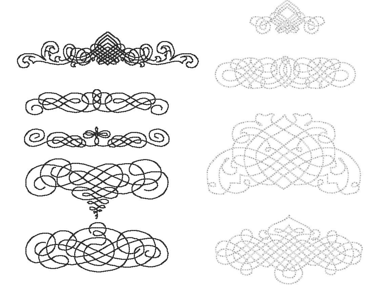 Simple Triple Stitched Diadem Damask Font Frame Decoration - Etsy