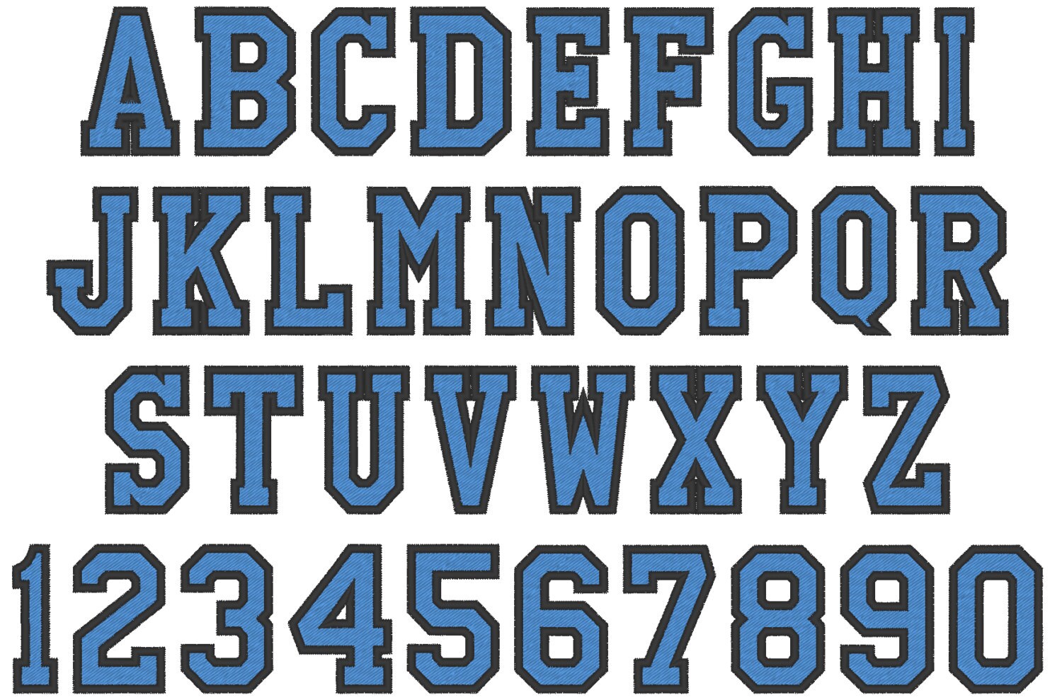 BX Included Varsity Collegiate Collegiate Block Type Font Machine 