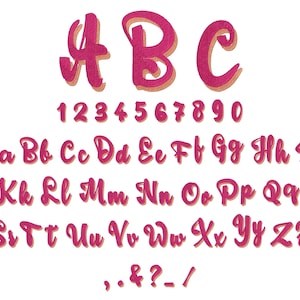 Adeline Script Shadow Font Fill Stitch Machine Embroidery Designs in ...