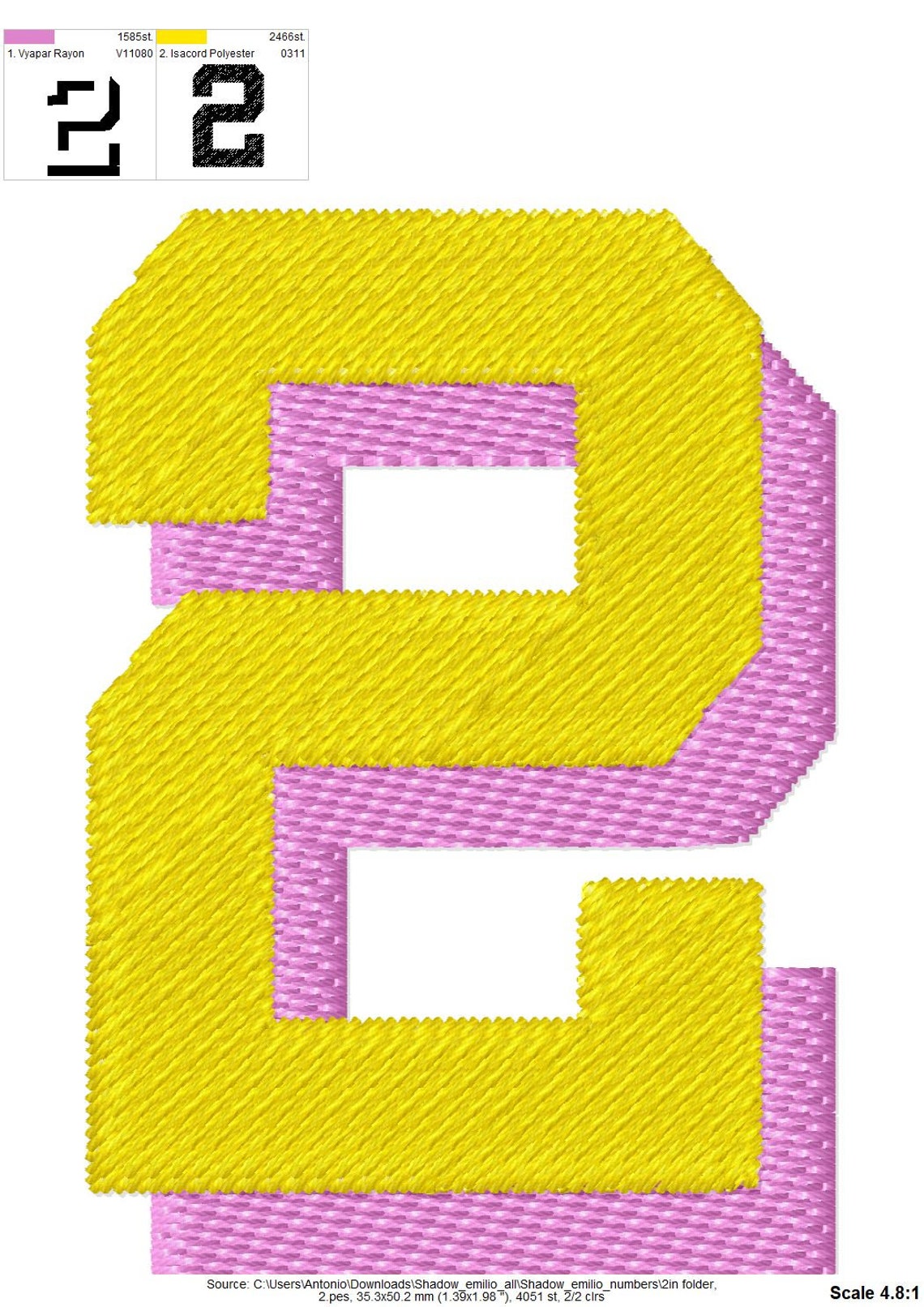 Block Type Shadow Numbers Fill Stitch Machine Embroidery Designs ...
