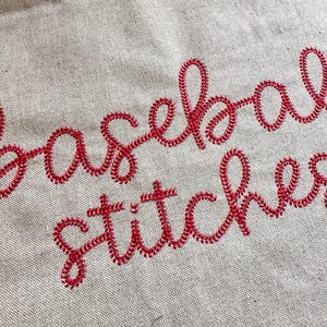 NEW! Baseball Stitch FONT Awesome Sports Stitch Handwritten Script ...