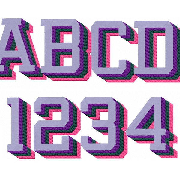 Block Shadow Font - Etsy