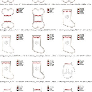 Christmas Stocking SET of 4 Types Simple Felt in the Hoop ITH Project ...