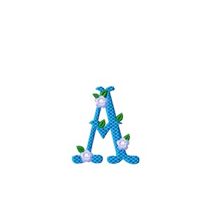 Fishtail Floral Font and Basic Font SET of 2 Alphabet Waffle Stitch ...