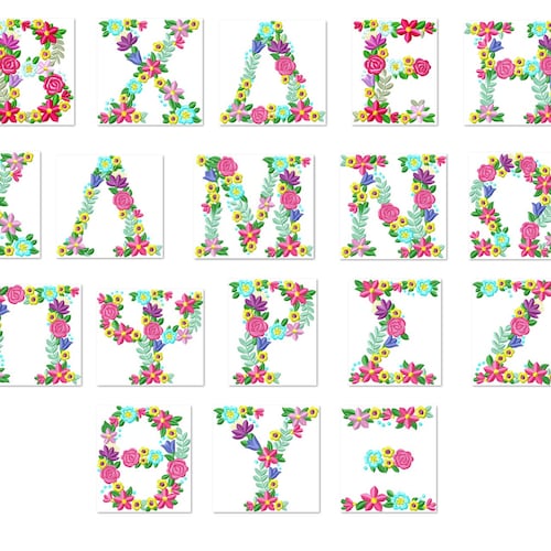Machine Embroidery Greek Alphabet Dainty Sorority Font 1.7 - Etsy