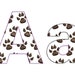 Dog Paw FONT Pet Puppy Paw Alphabet Letters Funny Kids Name Monogram ...