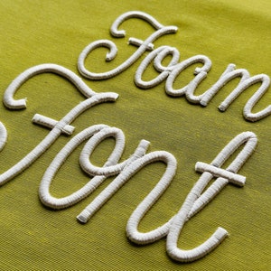 Puff Embroidery Font Machine Embroidery Designs 3D Raised Puffy Foam ...
