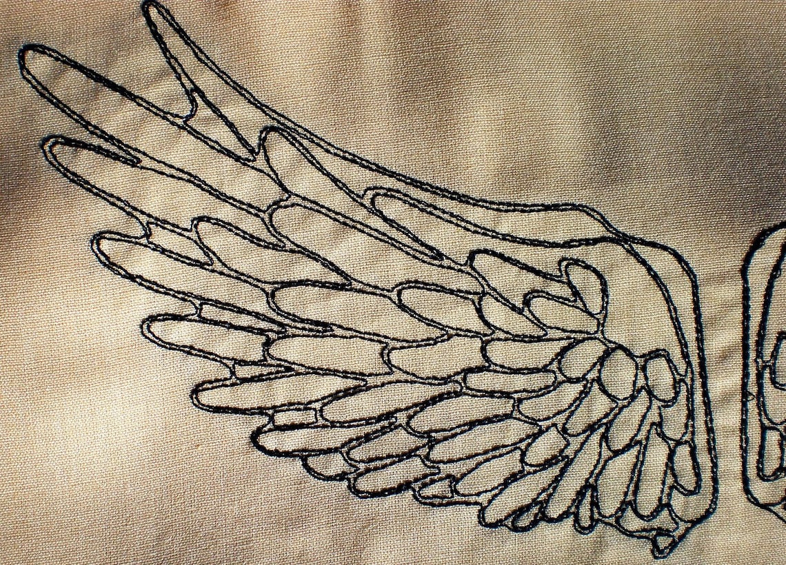 The Angel Wings Machine Embroidery Designs 2 Types INSTANT - Etsy