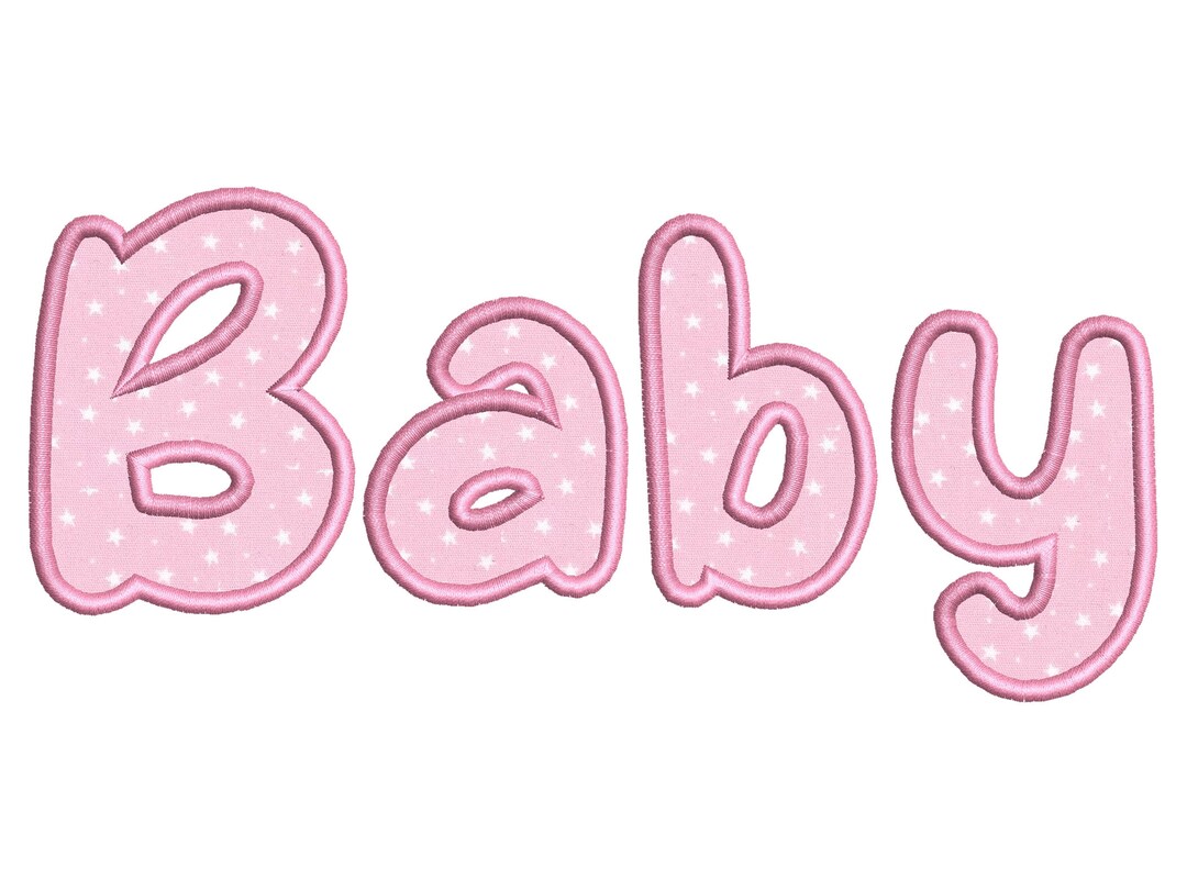 Baby Applique Font Machine Embroidery Applique Designs Monogram ...