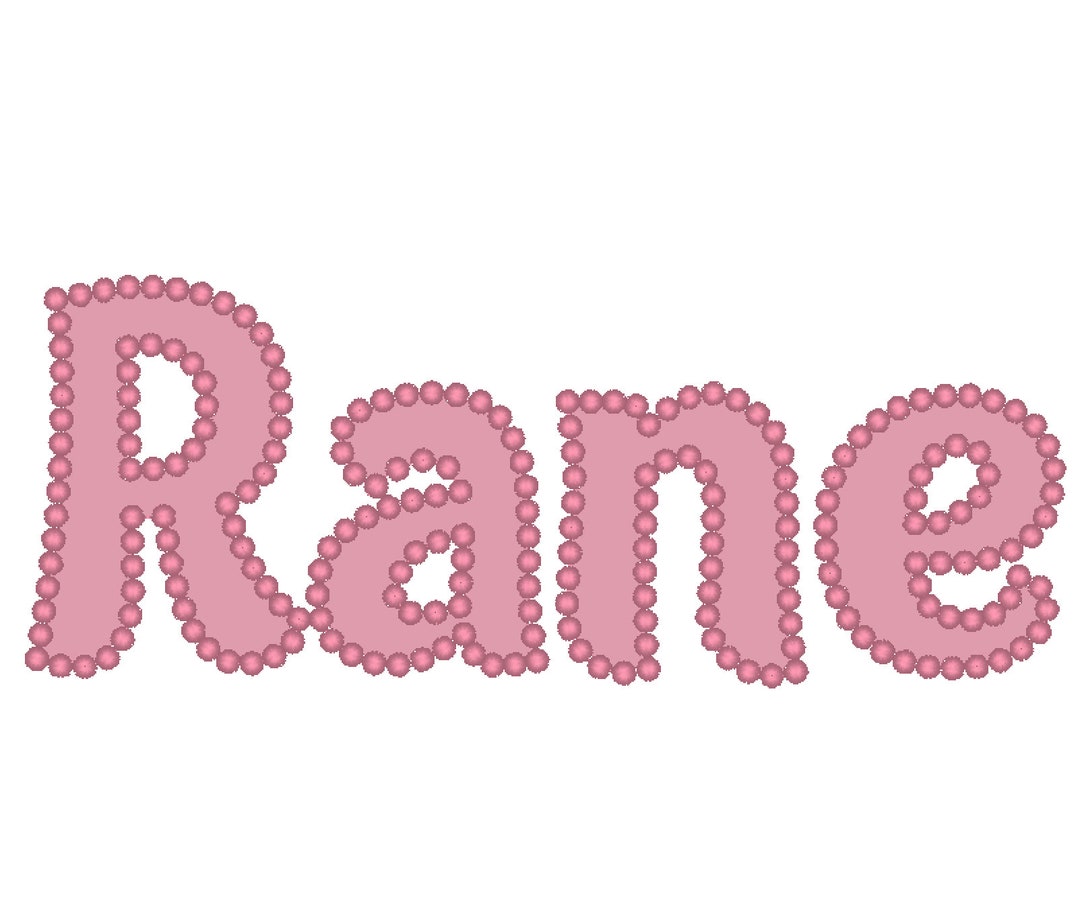 Pearl Stitch Outline Applique Font Machine Embroidery Designs, Monogram ...