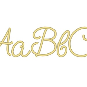 Baby Satin Stitch Handwritten Font Alphabet Script Letters Baby ...