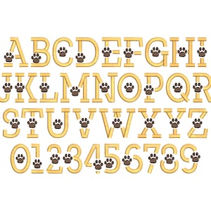 Puff Paw Embroidery Font Puffy Foam Machine Embroidery Designs 3D ...