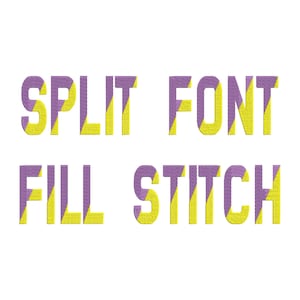 Diagonal Split FONT Block Type Alphabet Fill Stitch 2 Color Narrow Font ...