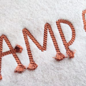 Rope Stitch FONT With Fringed Ends Tassel Alphabet Letters Numbers ...