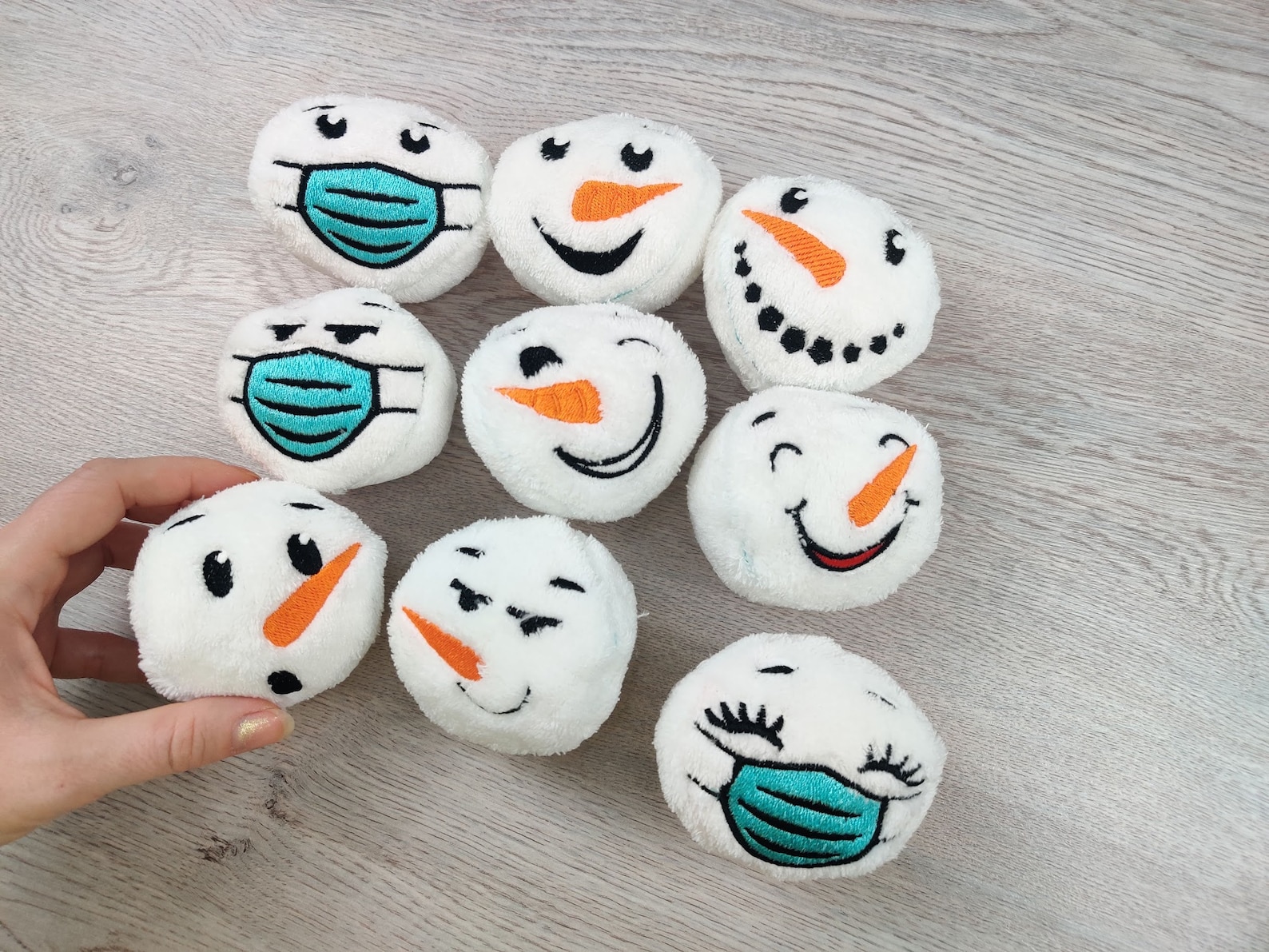 Snowball for Playing in Snow Fight ITH Embroidery, in the Hoop Machine ...