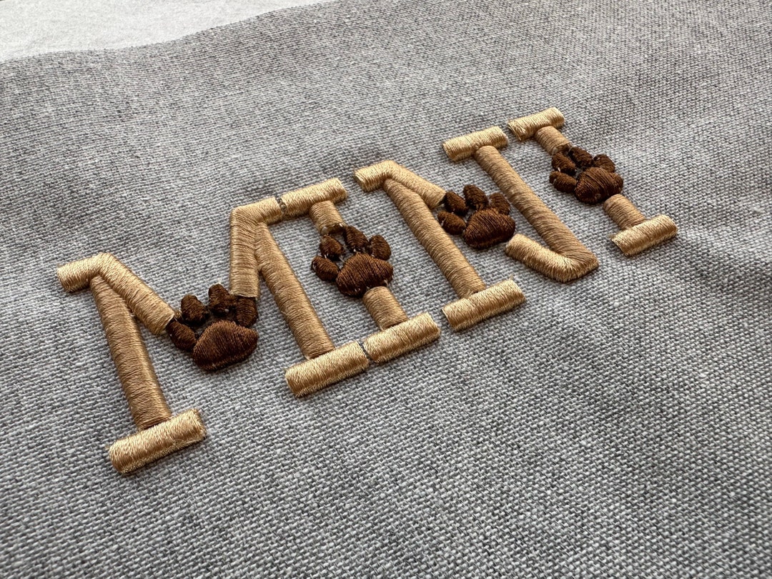 Puff Paw Embroidery Font Puffy Foam Machine Embroidery Designs 3D ...