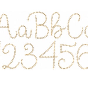 Quick Light Stitch Chain FONT Machine Embroidery Designs in Assorted ...