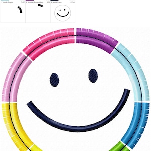 Rainbow Fringed Happy Face Awesome Fluffy Happy Smiling Face Eyes ...