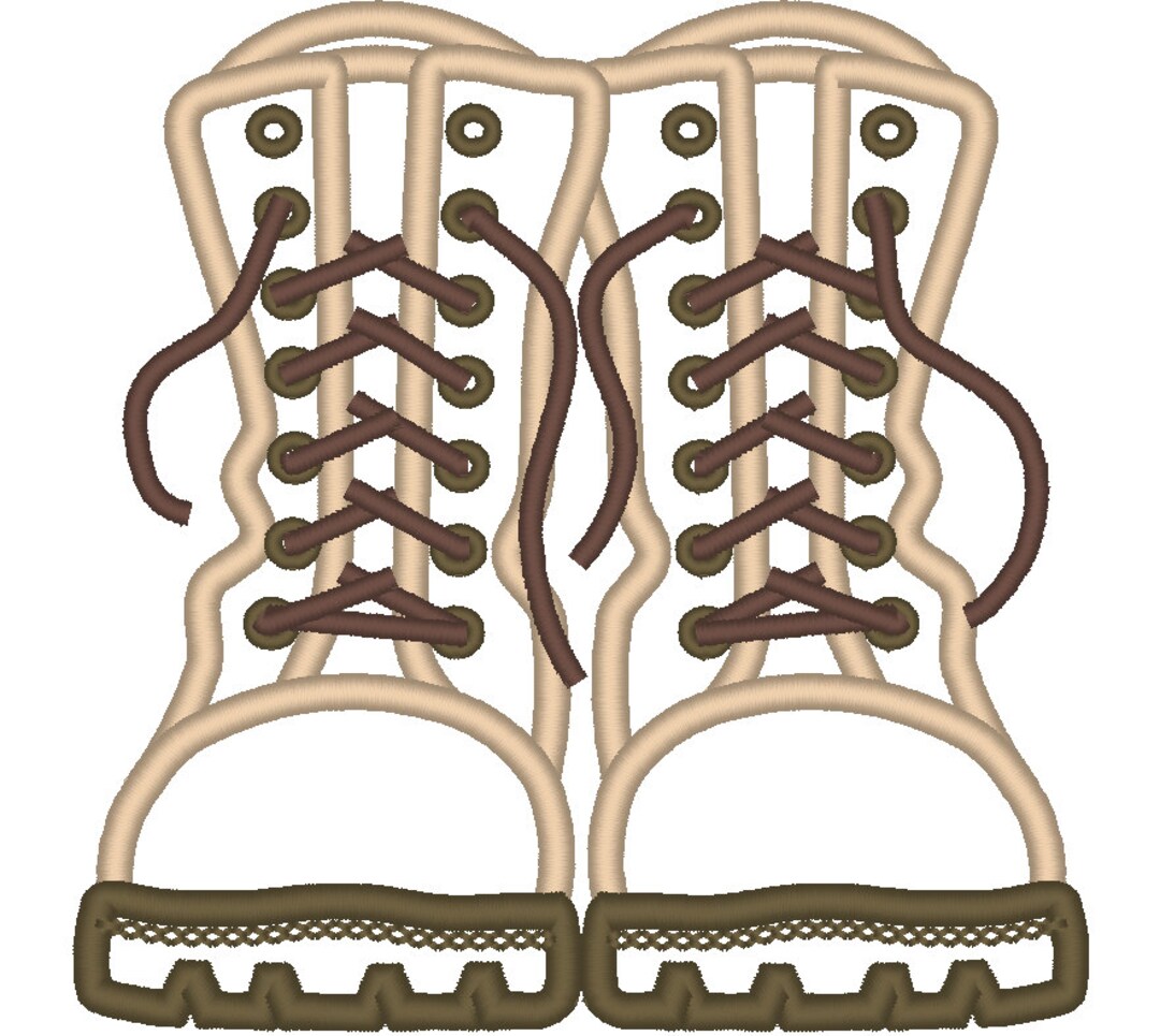 Combat Boots - Applique Machine Embroidery Designs for Hoop 4x4 and 5x7 ...