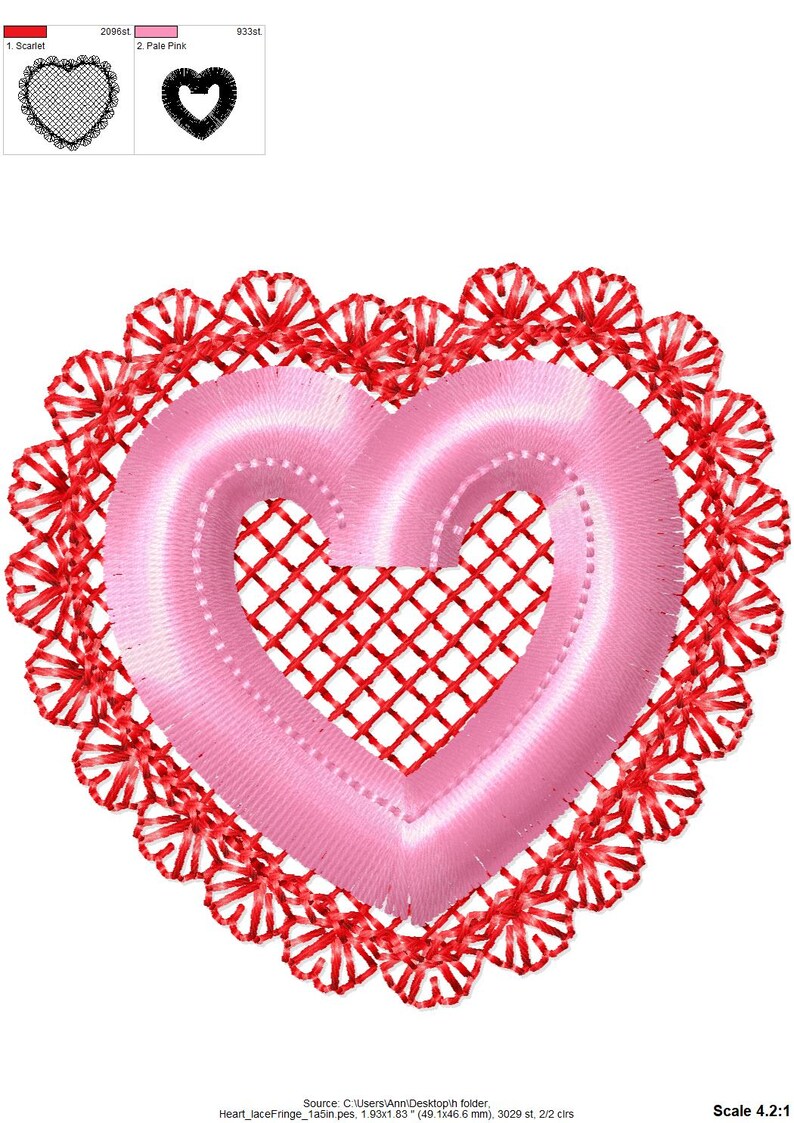 Lovely Lace Edge Fringed Valentine Heart Chenille Heart Shape Fringe ...