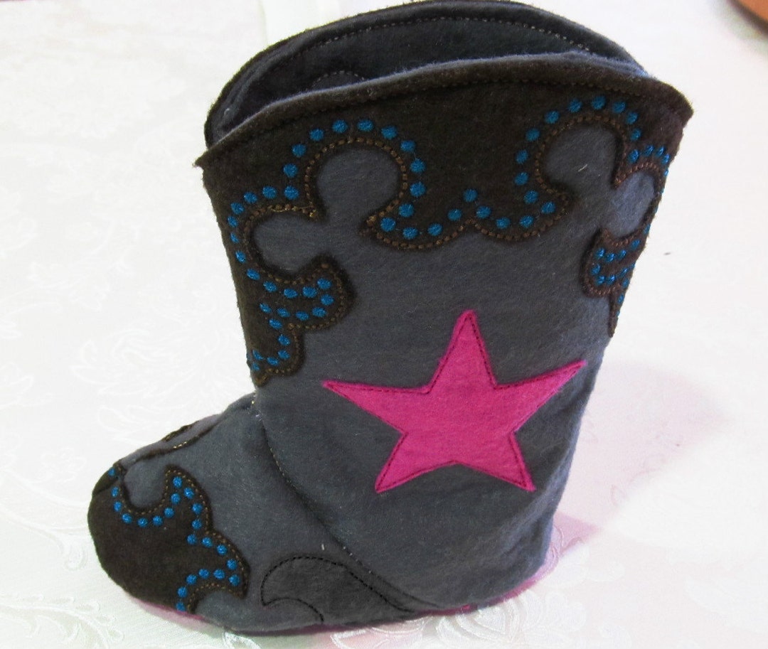 Baby Cowboy Boots - Felt in the Hoop Project - Ultimate Pattern for ...