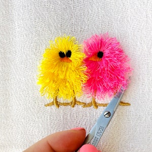 Cute Little Fluffy Chicks Machine Embroidery Designs Fringed Chick ...