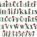 Christmas Font With Santa Hat Alphabet Machine Embroidery Designs ...