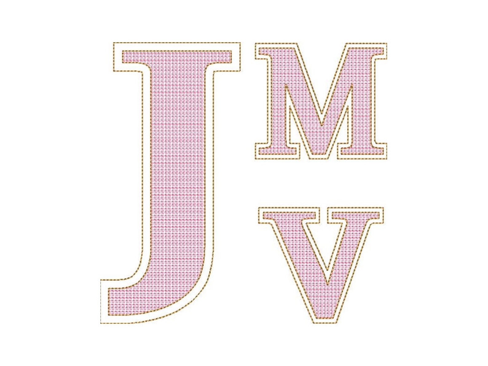 Golden Light Stitch Block Sheriff Font May Use With Script - Etsy