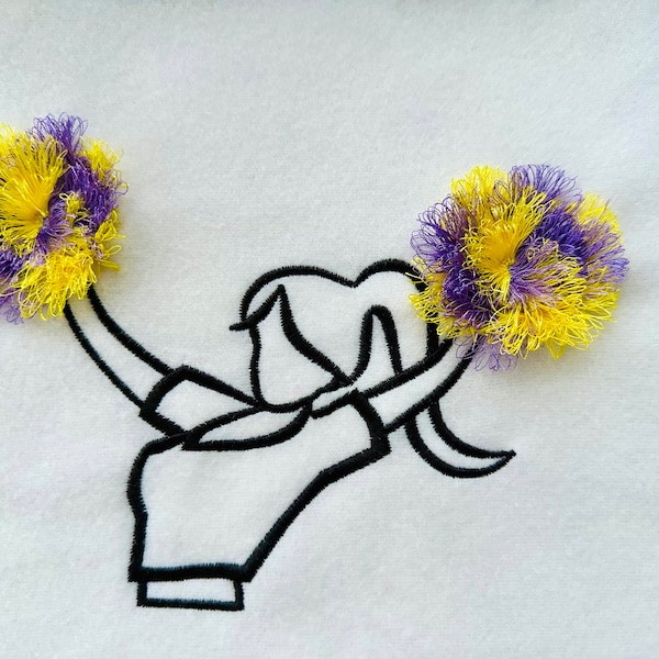 Cheer Pom Embroidery Design Pes - Etsy