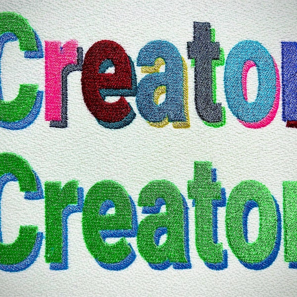 Small Block Embroidery Font - Etsy