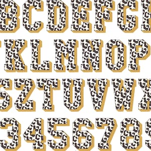 Wild Animal Print Fonts SET of 5 Patterned Font Tiger Zebra Leopard ...