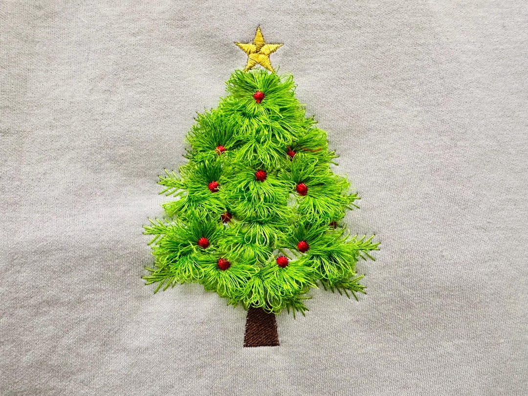 Fringed Fluffy Festive Christmas Tree Fringe Simply ITH in the Hoop ...
