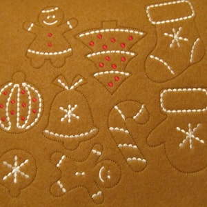 Ginger Man Ginger-breads Christmas Gingerbread Cookie SET of 9 Feltie ...