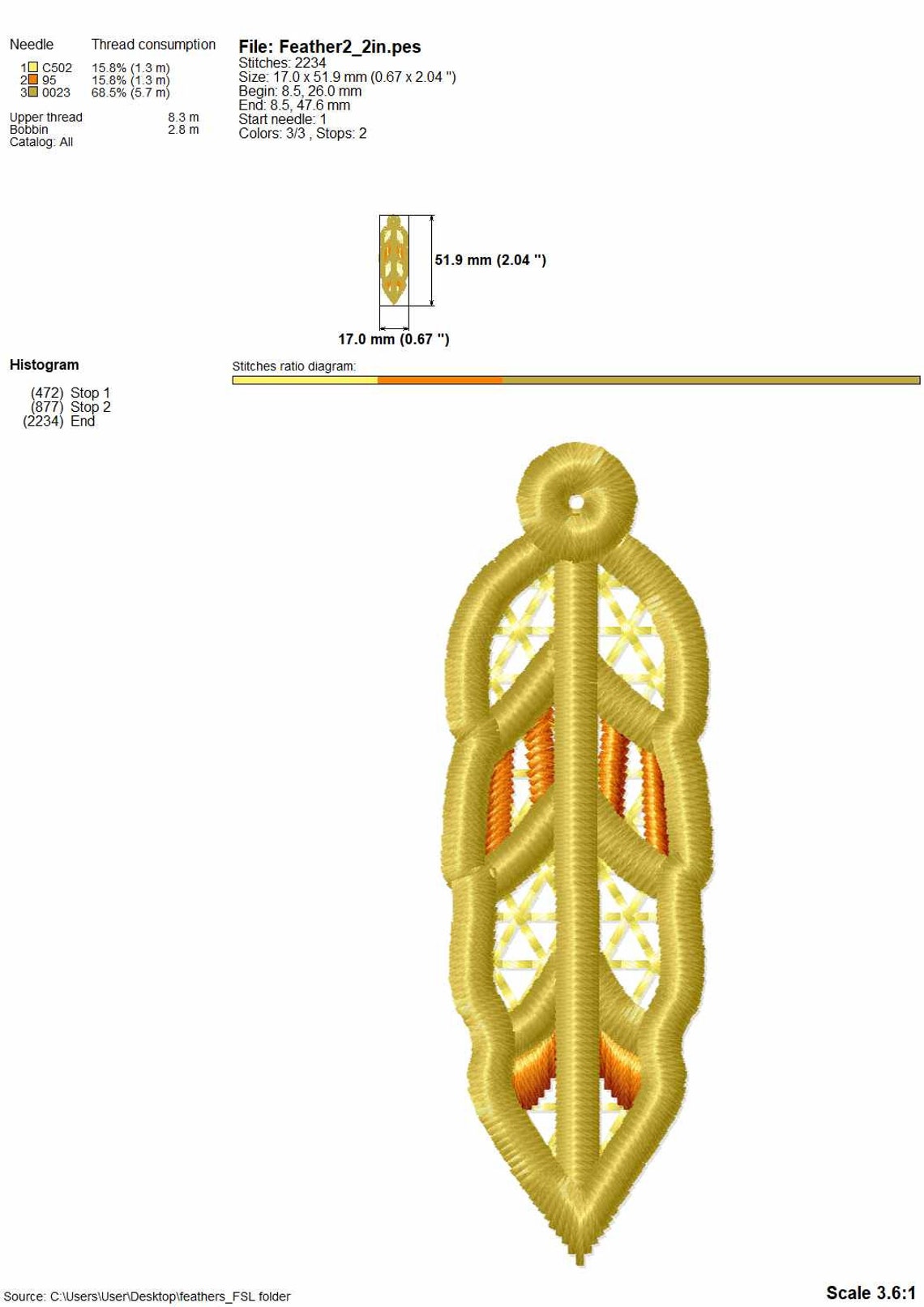 FSL Lace Feathers 5 Types Feather Embroidery Design Assorted Sizes Lace ...