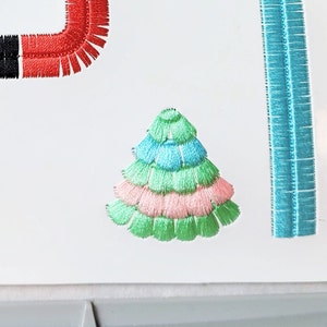 Fringed Mini Christmas Tree Key Fob Snap Tab ITH in the Hoop Machine ...