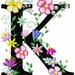 Floral Whole Alphabet Garden Flag Monogram Lace Swirl Flowers Block ...