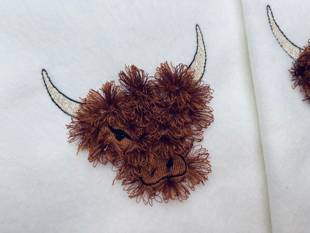 Fringed Highland Cattle Cow Scottish Breed Rustic Cattle Machine ...