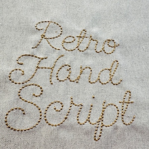 Classic Script Hand Stitch Effect FONT Machine Embroidery Designs Small ...