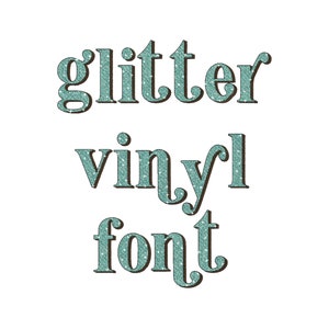 Vintage Glitter Font HTV Glitter Vinyl Monogram Sparkling Retro ...