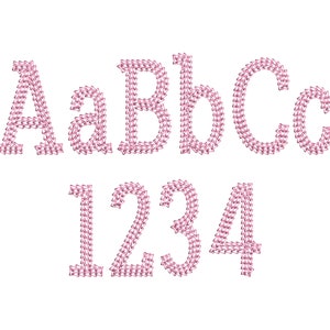 Chain Stitch Block Font Chained Font Alphabet Monogram Machine ...