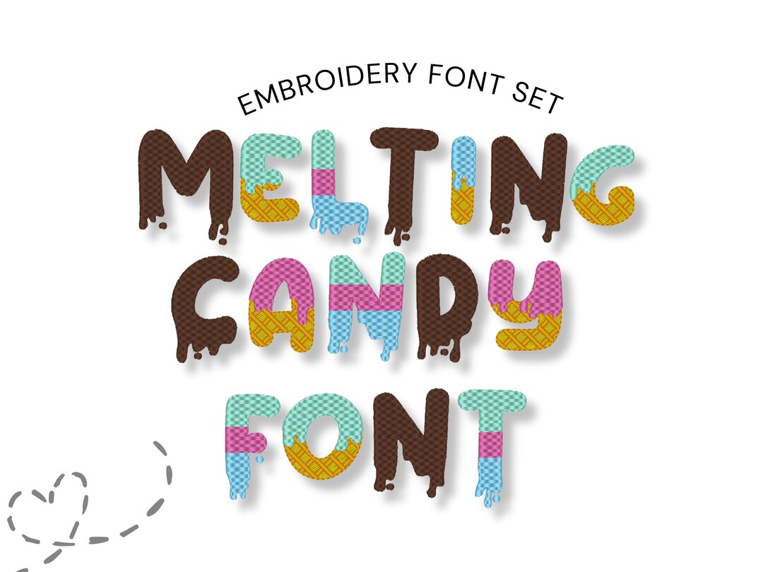 Decorative Melted Font SET Waffle Stitch Alphabet Letters DIY Combine ...