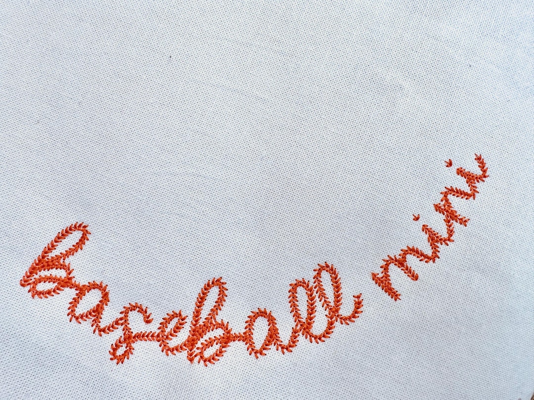 MINI! Baseball Stitch FONT Awesome Sports Stitch Handwritten Script ...
