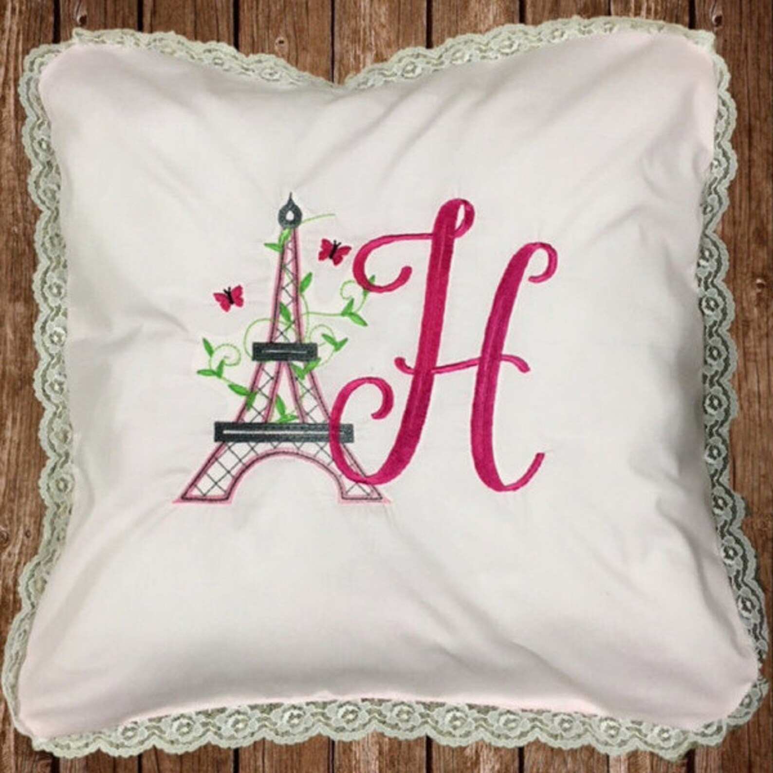 Romantic Eiffel Tower - Paris - Machine Embroidery Applique Designs ...