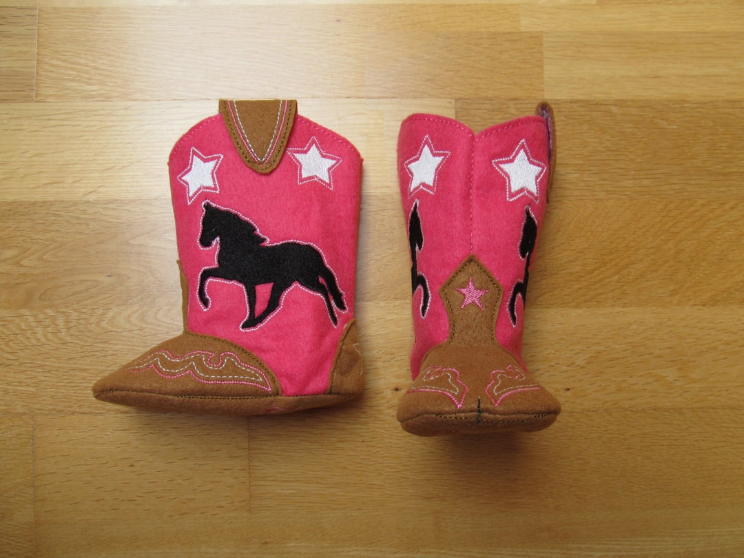 Noisy Baby Cowboy Boots, Felt in the Hoop Project, Cowboy Boots Pattern ...